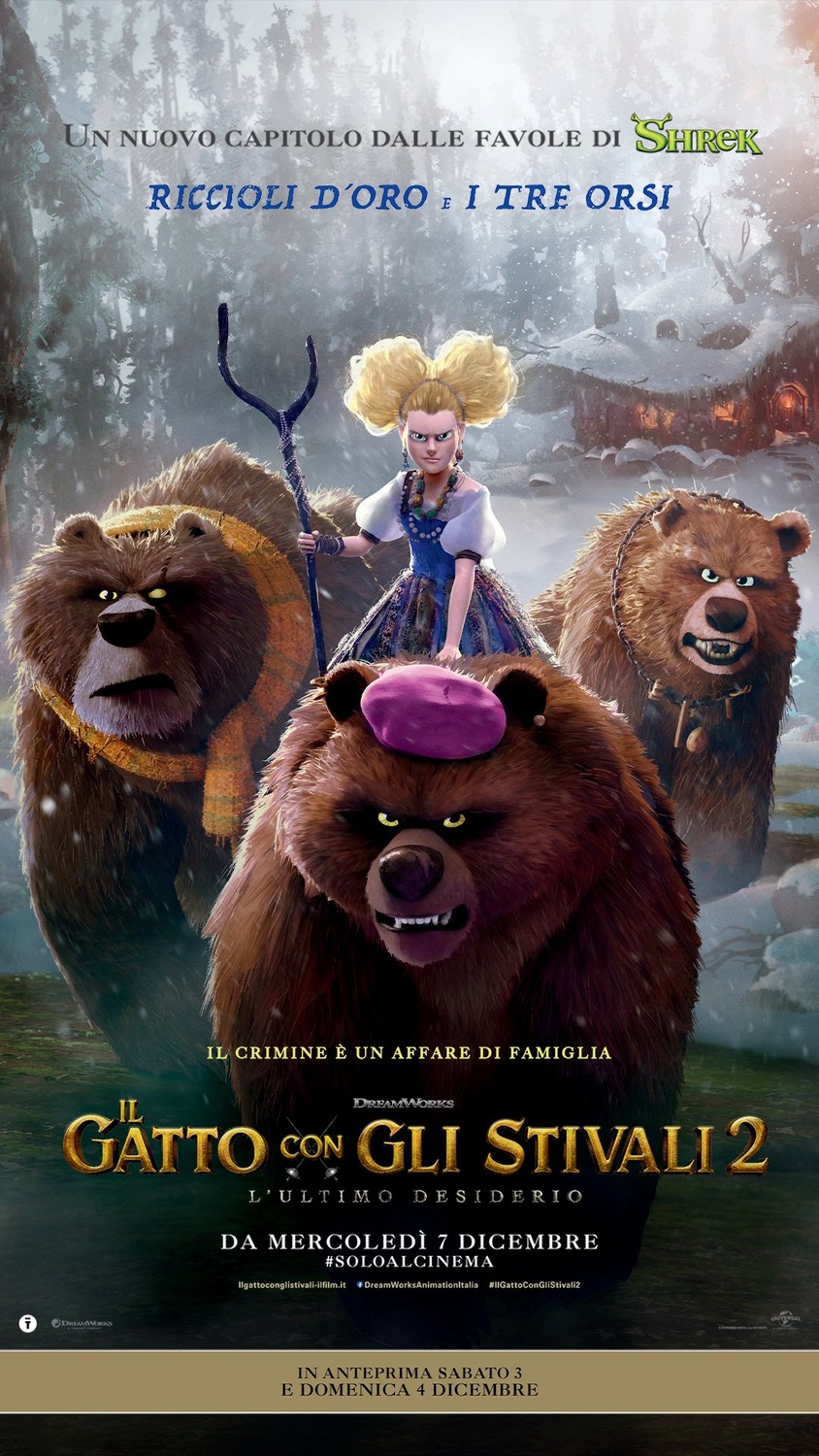 Cartazes dos personagens de Gato de Botas 2 - Filme 2023